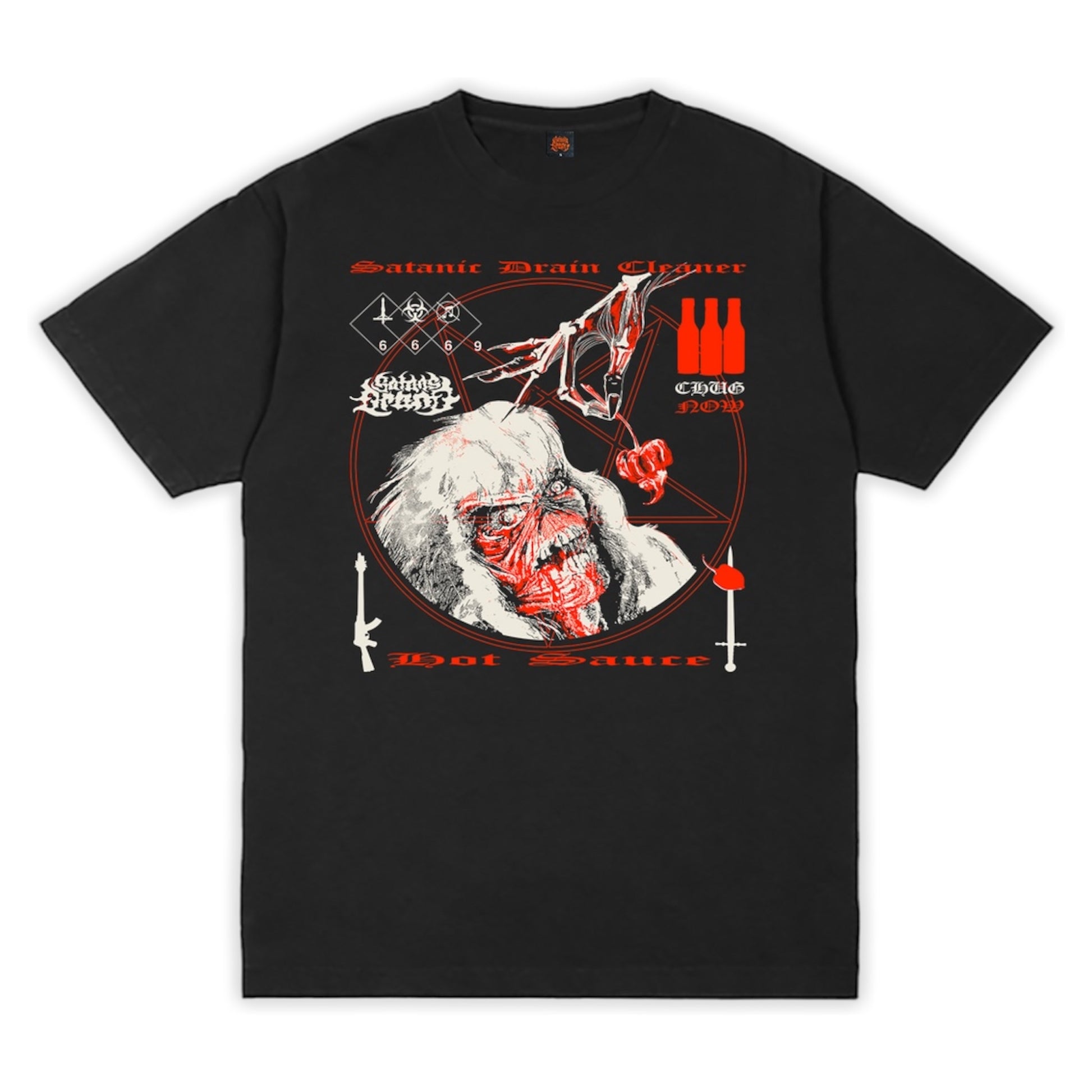 SATANIC DRAIN CLEANER TWEAKER EDDIE TEE BLACK – Rumor Boardshop