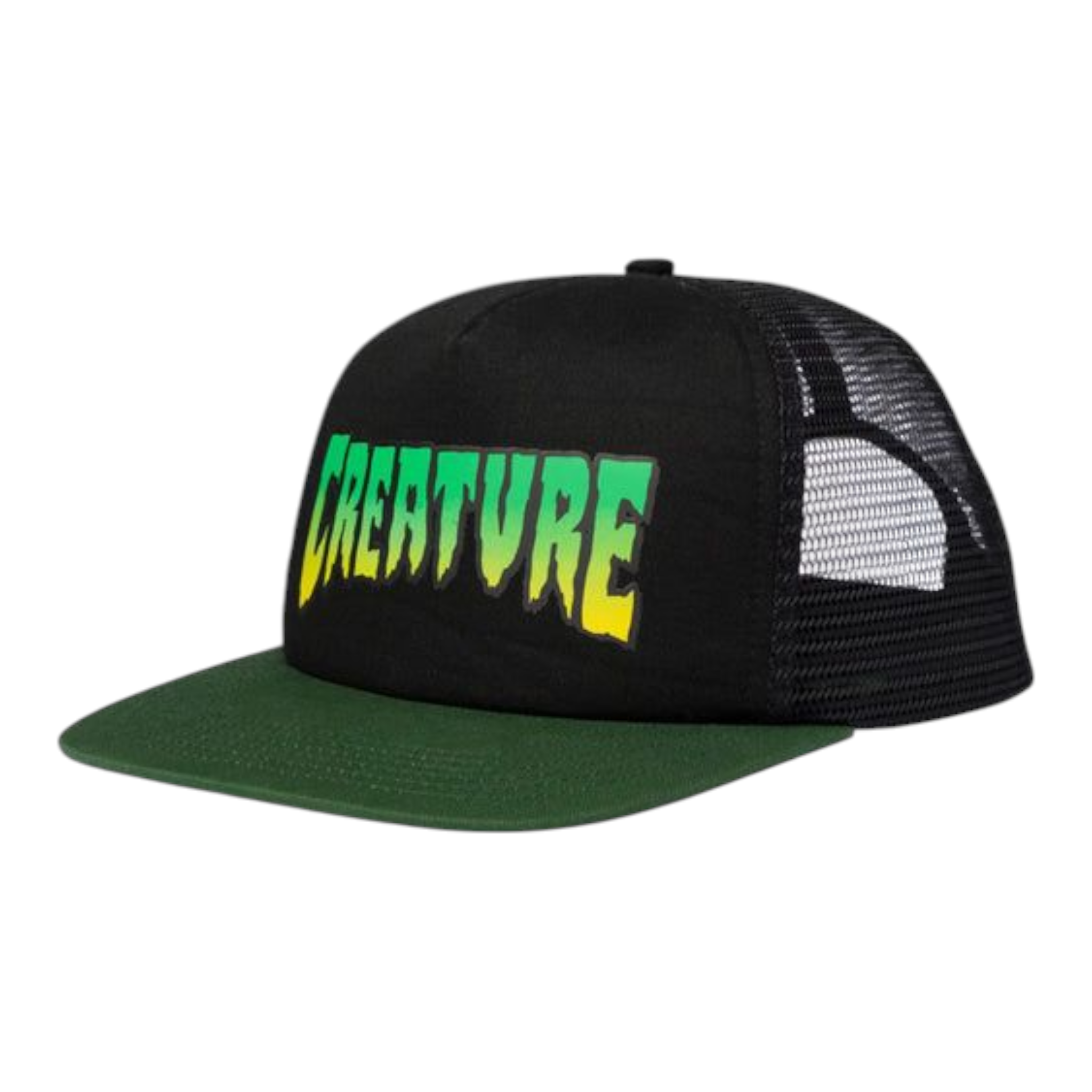 CREATURE CREATURE LOGO TRUCKER HAT BLACK/GREEN – Rumor Boardshop